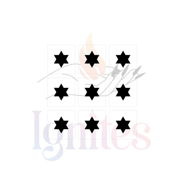 6 Pointed Star Stencil - Etsy