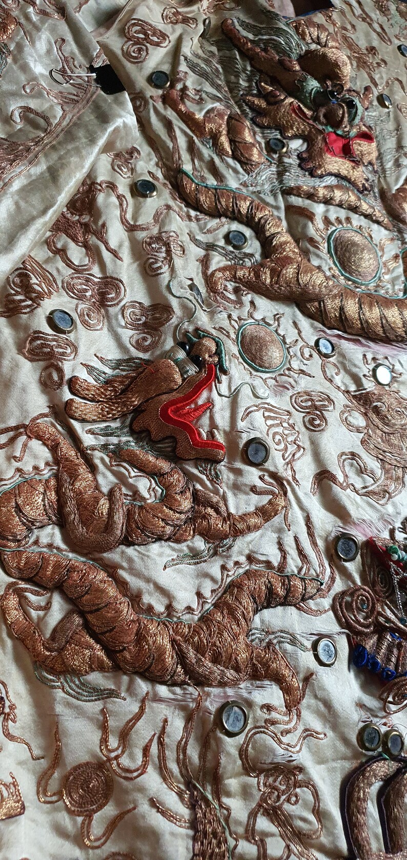 Rare Teochew Qing Chinese Dragon Silk Robe - Etsy