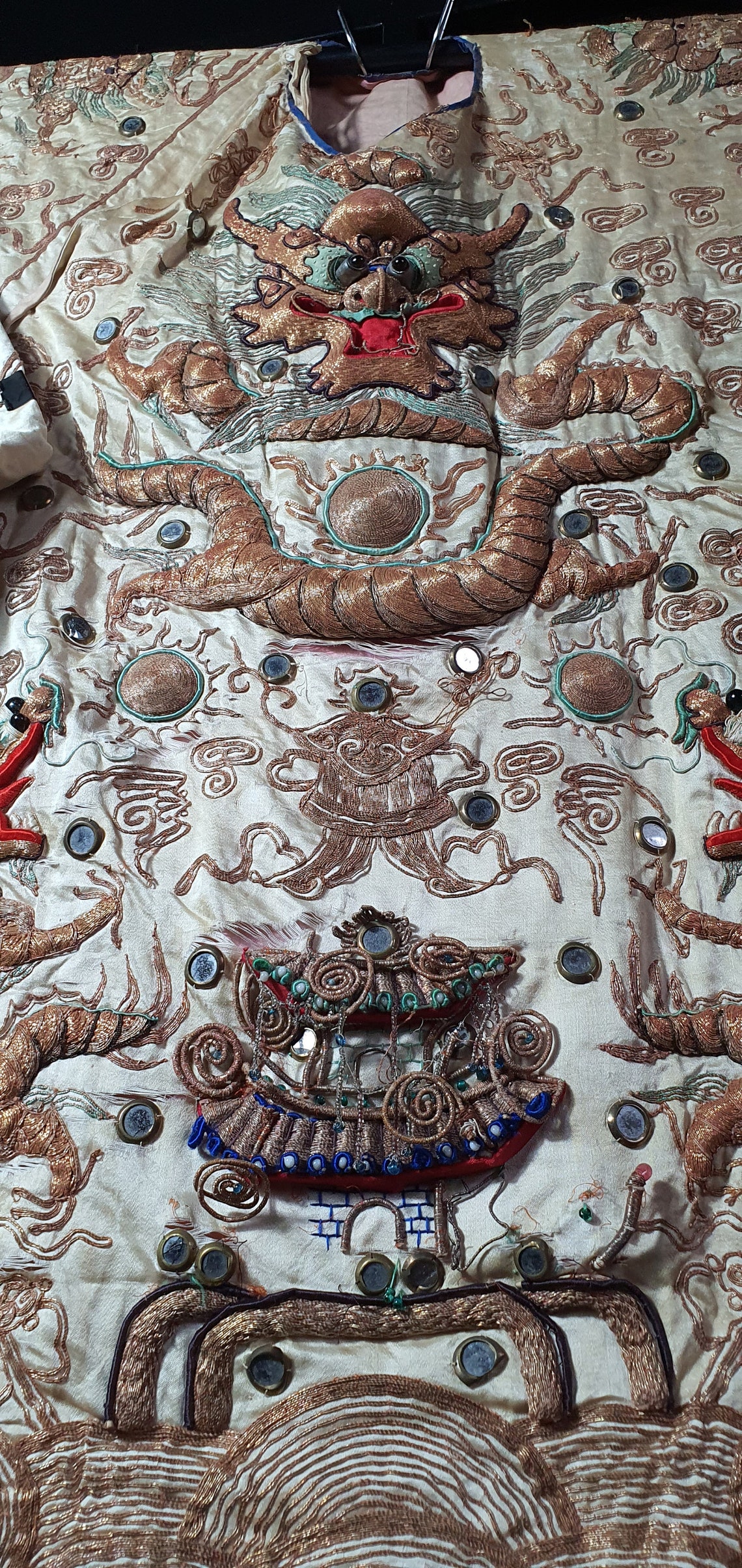 Rare Teochew Qing Chinese Dragon Silk Robe - Etsy