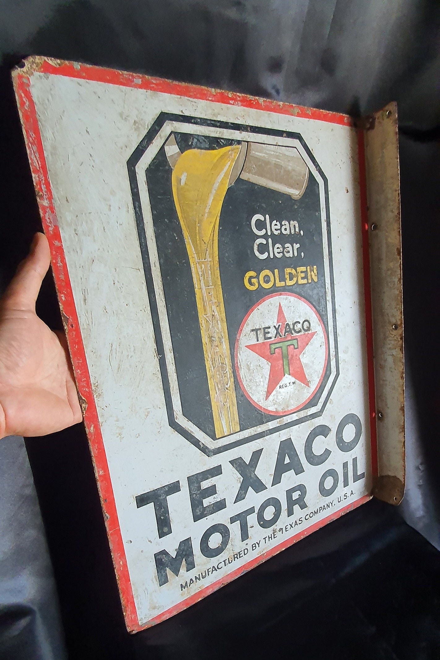 Vintage Original Texaco Motor Oil Porcelain Signage Sign - Etsy
