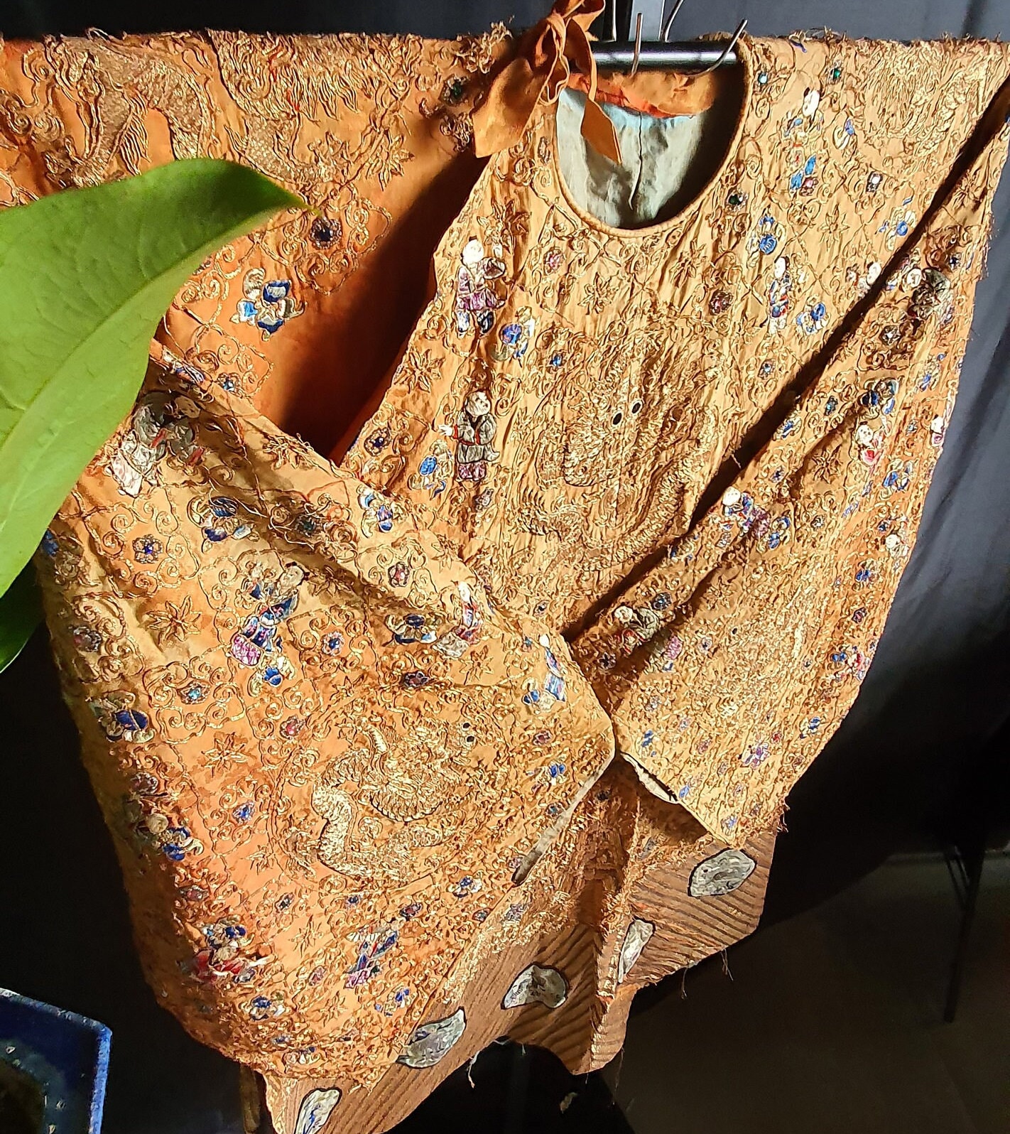 Important 19thc Qing Antique Chinese Embroidered Silk Robe - Etsy
