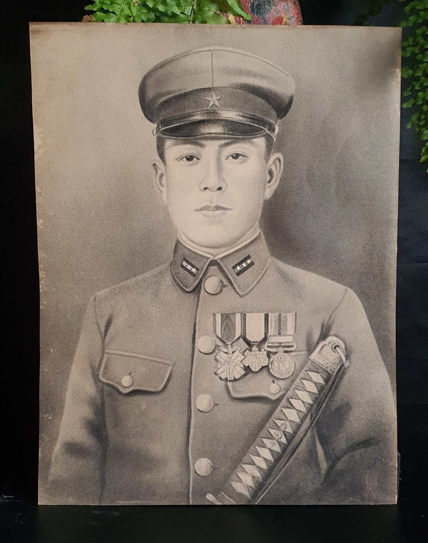 WW2 Imperial Japanese Officer Soldier Portrait Painting - Etsy