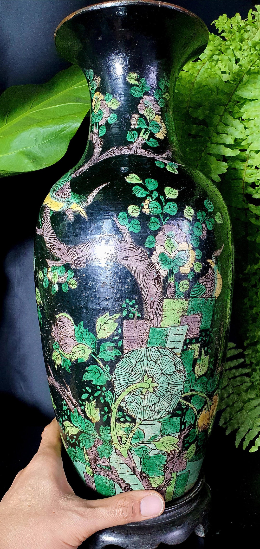 Antique Qing Chinese Tongzhi Verte Porcelain Vase - Etsy