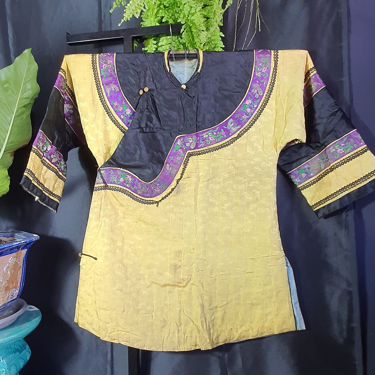 Antique Qing Chinese Embroidered Silk Robe - Etsy