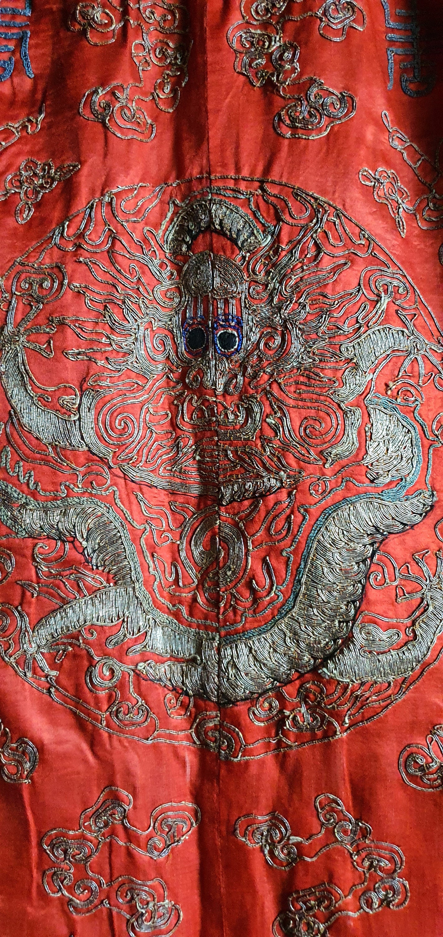 Antique Chinese Embroidered Dragon Robe - Etsy