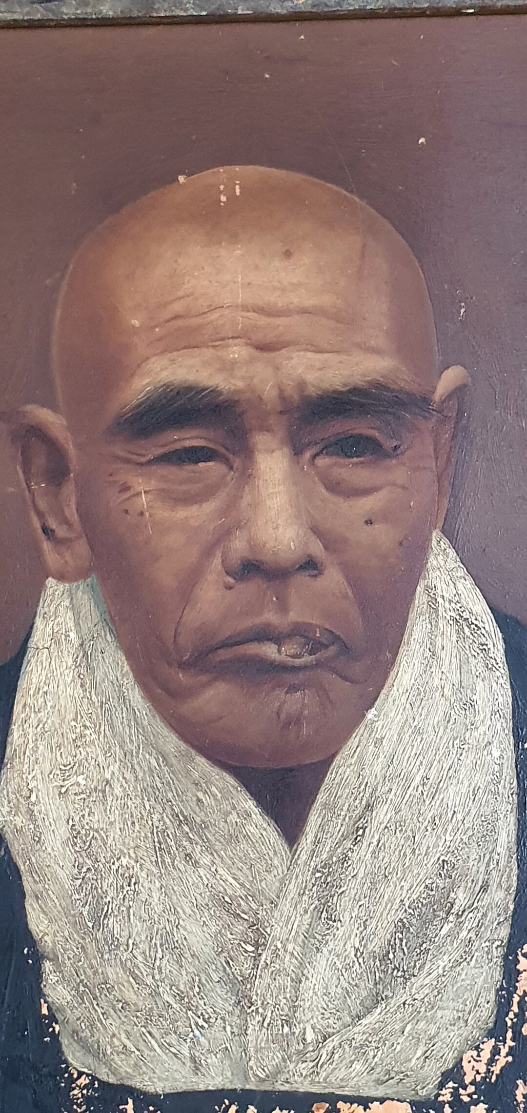 18thc Edo Japanese Monk Portrait Oil Painting - Etsy
