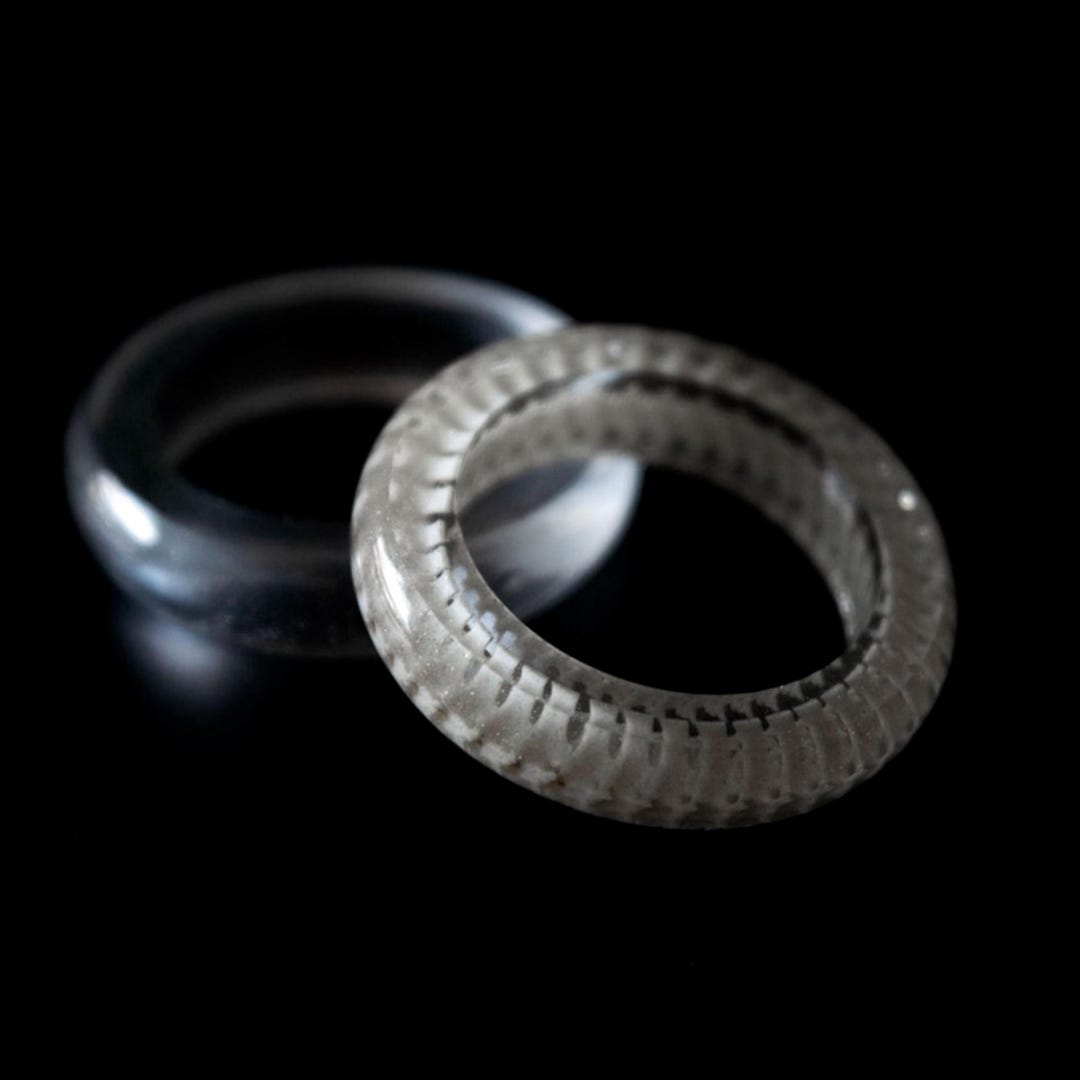 Real Snake Bone Ring in Clear Resin – Gothic Oddities Statement Jewelry ...
