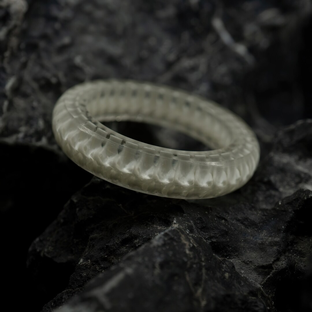 Oddities Ring, Snake Rings, Real Snake Bone Rings, Transparent Resin Jewelry, White Vertebrae ...