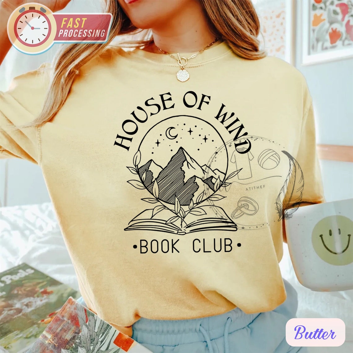 Book Comfort Shirt, House of Wind Book Club, Acotar Fan, Book Gift ...