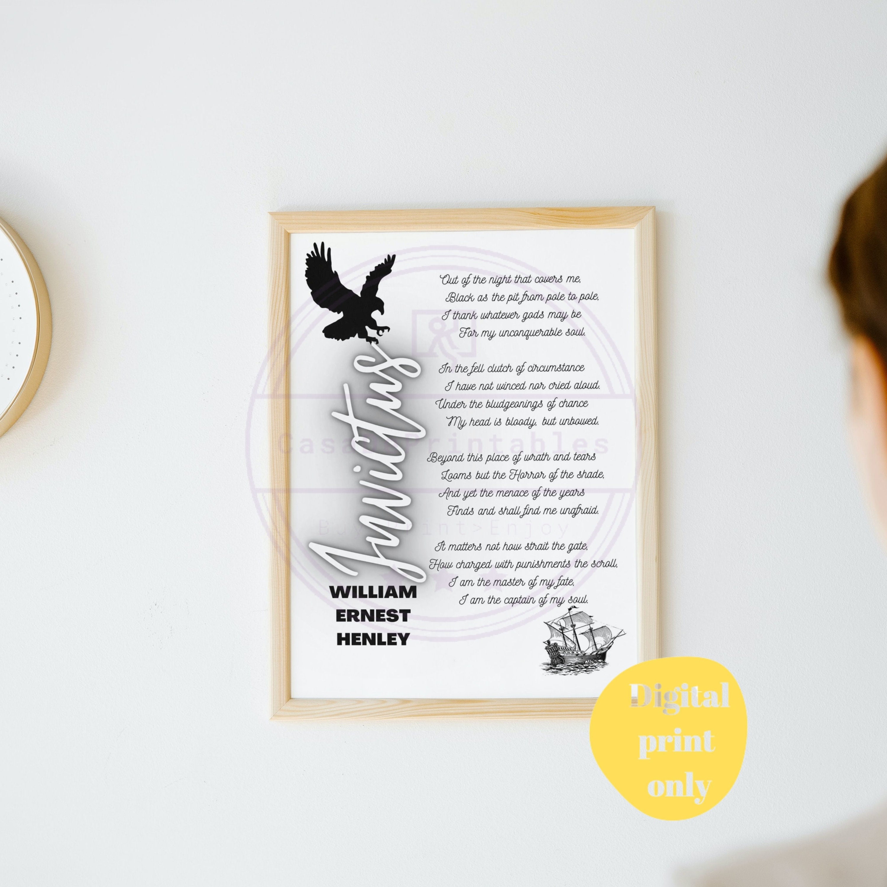 Invictus Poem by William Ernest Henley Printable Wall Art - Etsy