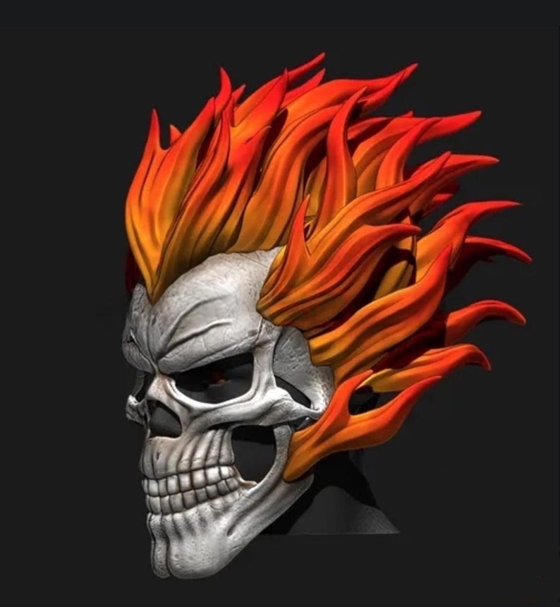 Ghost Rider Helmet STL COSPLAY - Etsy