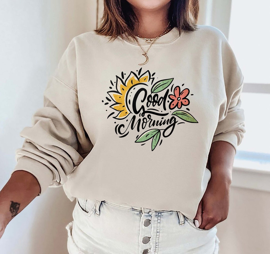 Good Morning T-shirt, Minimalist Good Morning Tee, Sleepy Eyes T-shirt ...