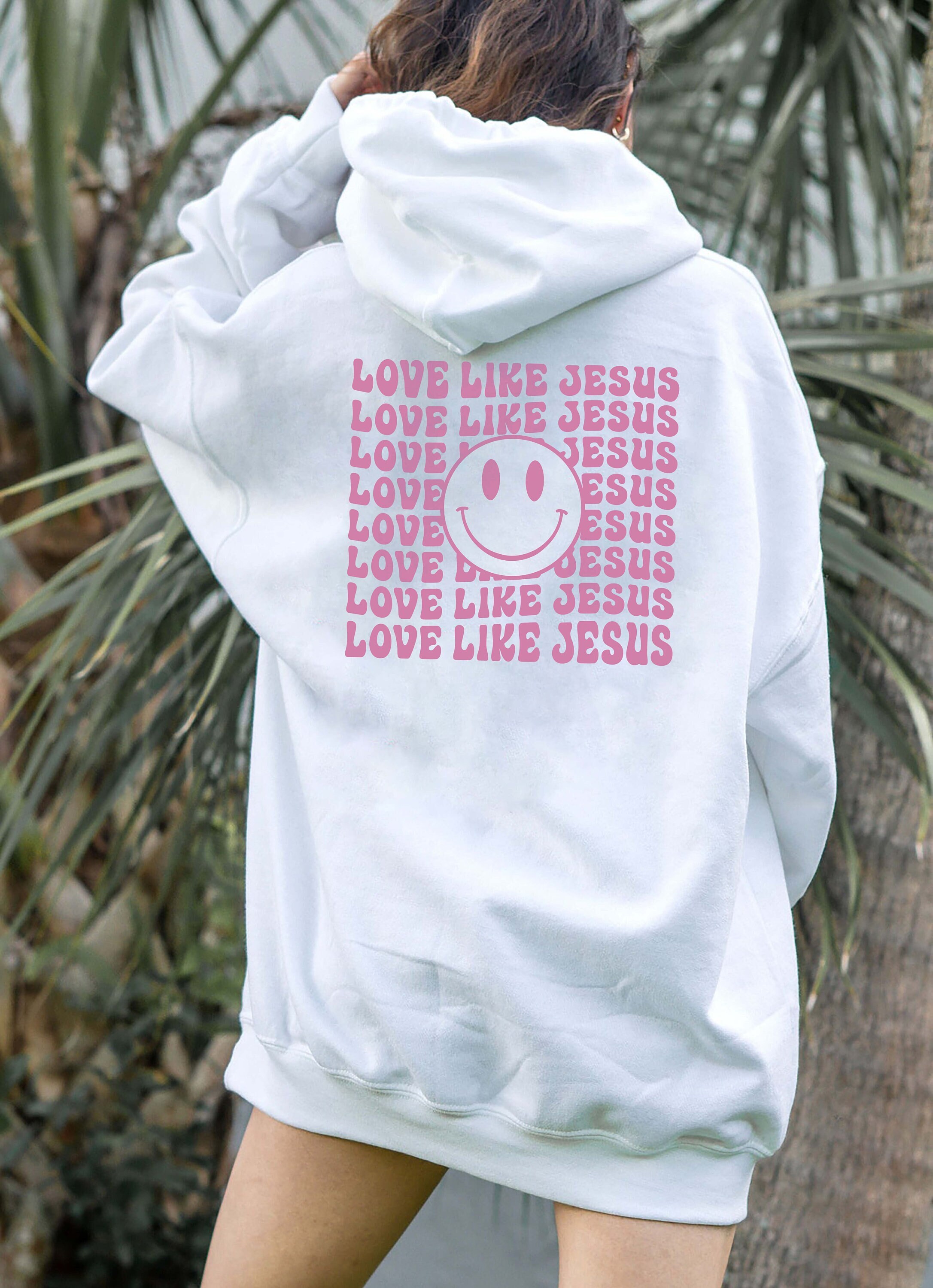 Love Like Jesus Hoodie Aesthetic Christian Sweatshirt Etsy