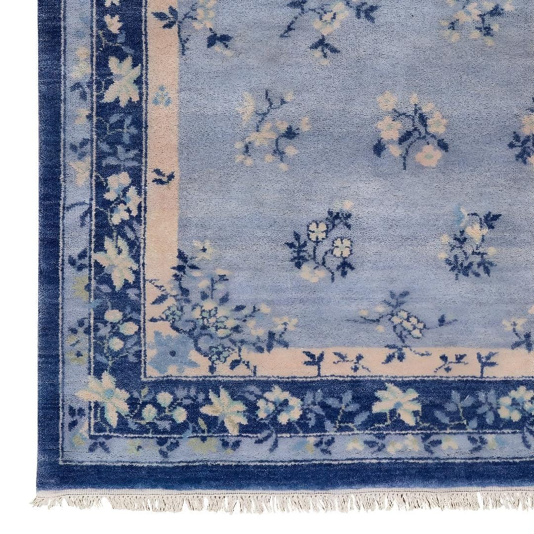 Blue Oushak Rug 6x8 Turkish Oushak Rug/ 170x240 Cm Handmade Multicolor ...