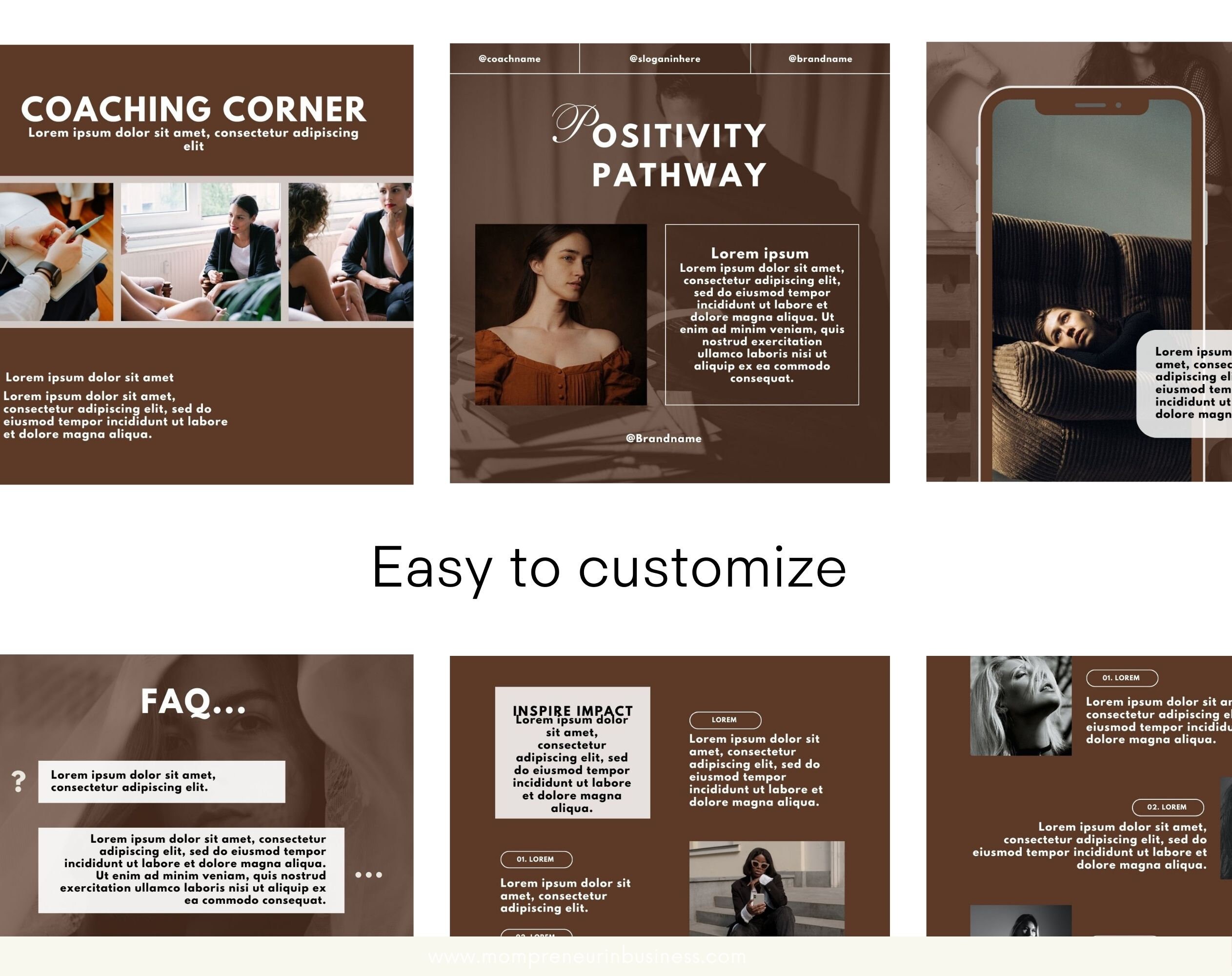 Editable Instagram Canva Template, Coach Template, Business Branding ...