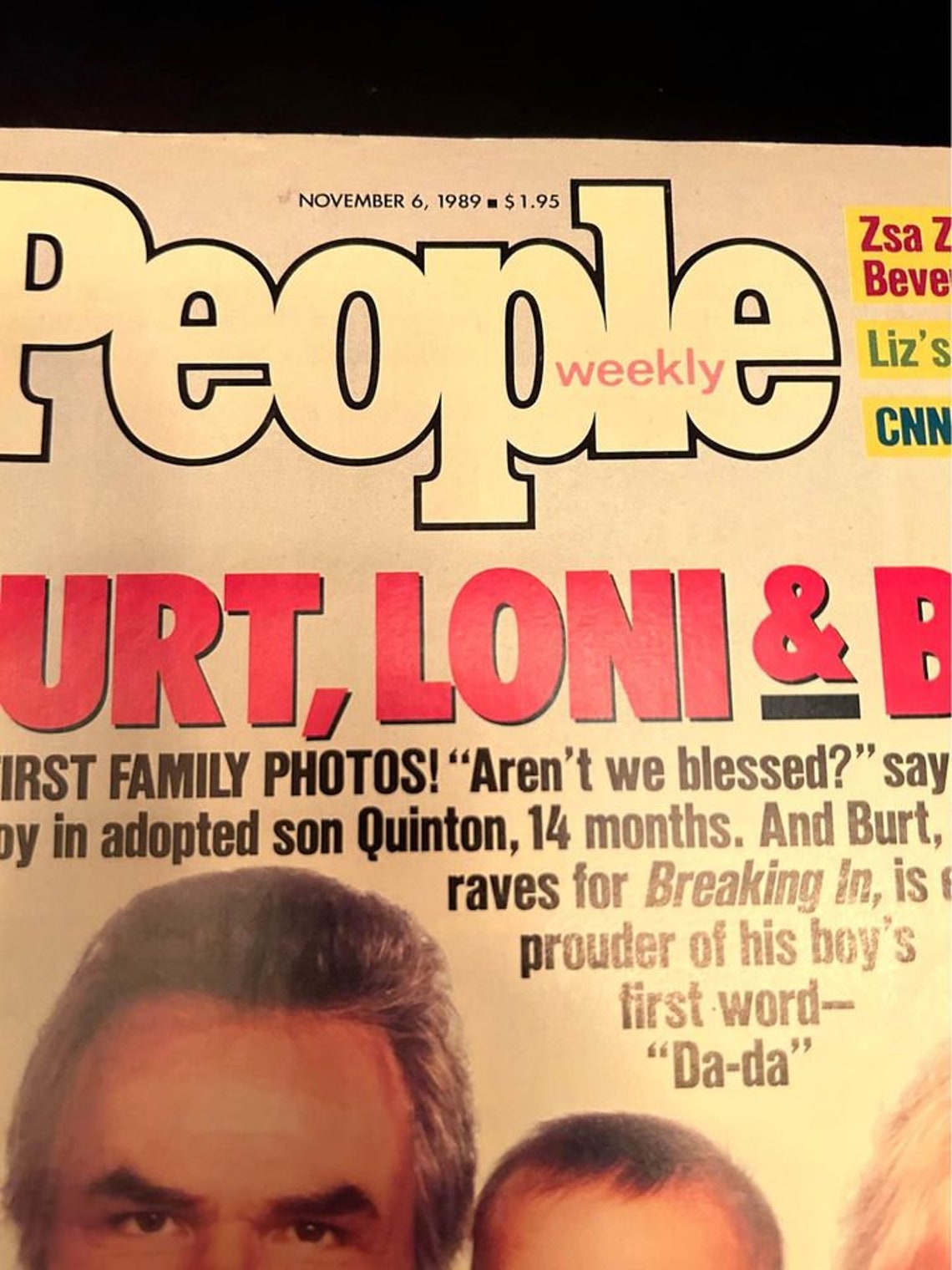 Vintage People Magazine, November 6, 1989, Burt Reynolds & Loni ...