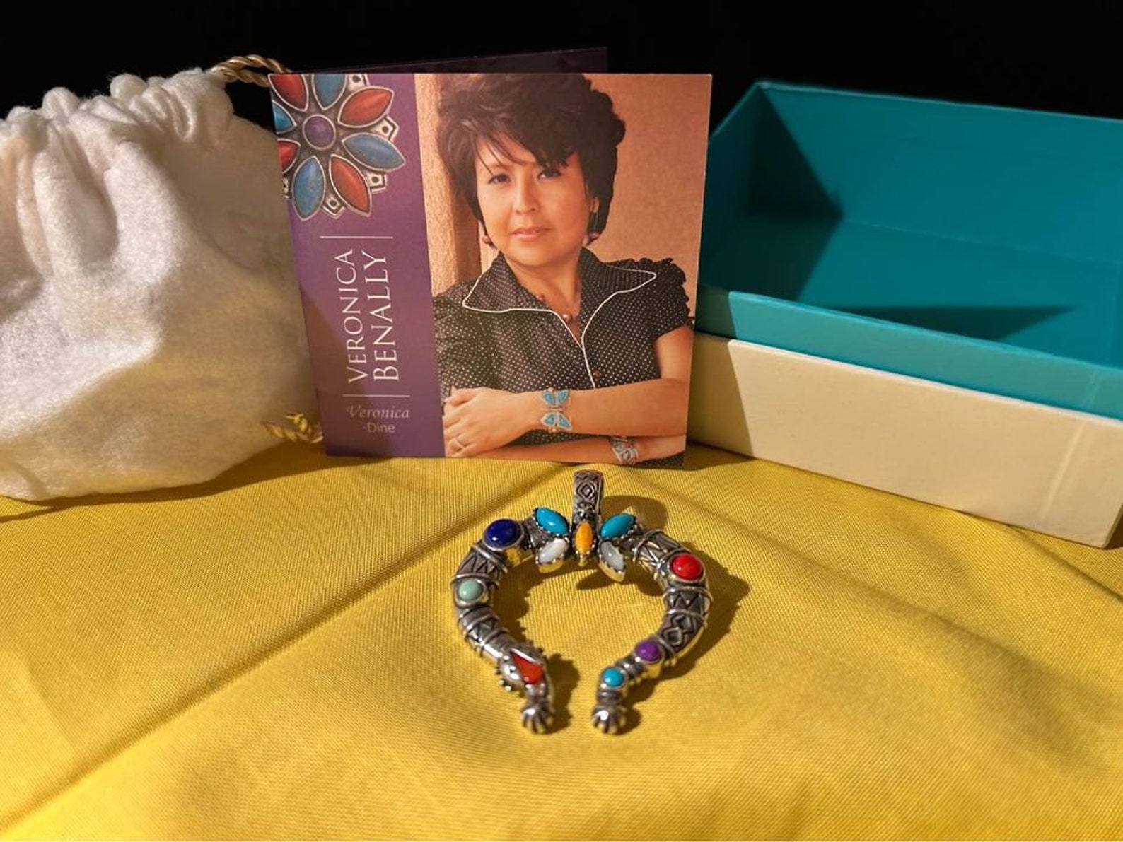 Carolyn Pollack Relios Veronica Dine Benally Sterling Silver Multi ...