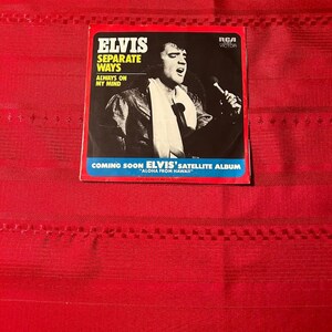 Vintage 45 RPM Elvis Presley Separate Ways/always on My - Etsy