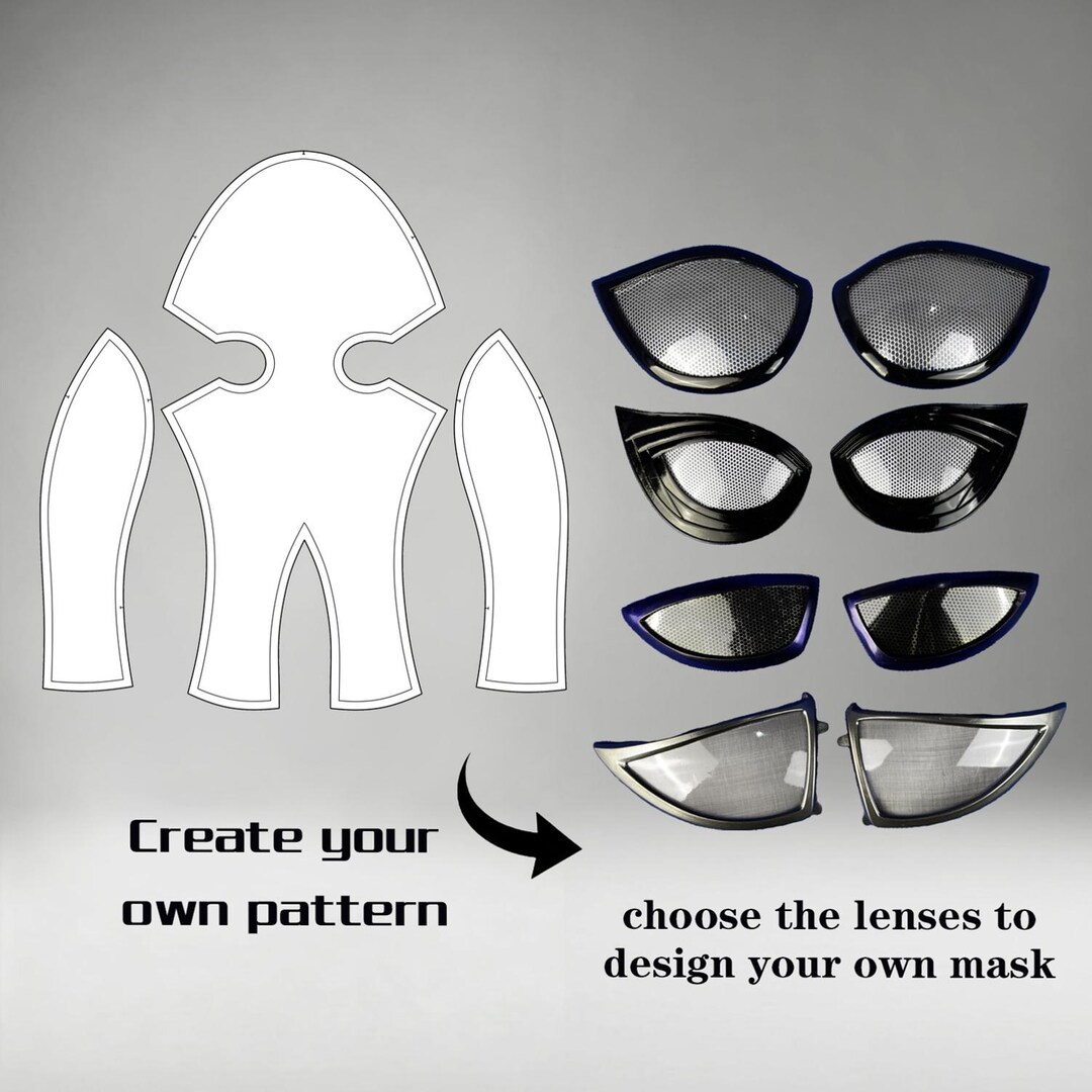 Custom Designed Spider-sona Mask: Your Unique Pattern With Choice of 4 ...