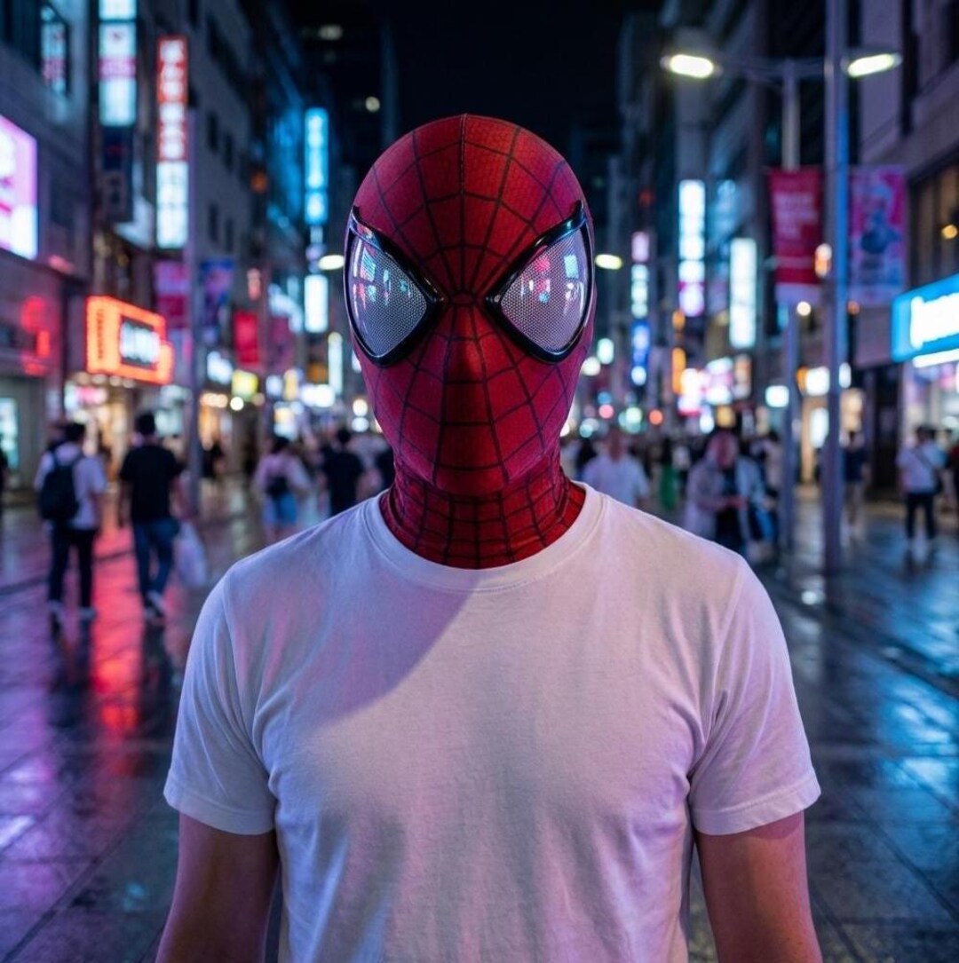TASM 2 Spider-man Fabric Mask With Lenses, Cosplay Accessory, Big Eyes ...