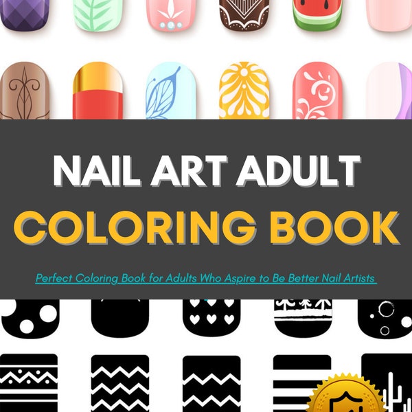 Nail Coloring Pages - Etsy