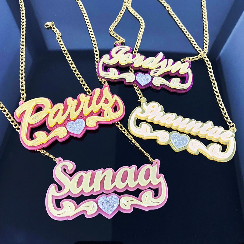 Nameplate Necklace - Etsy