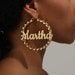 Custom Name Hoop Earrings: 14K Gold Personalized Twist Hoops, Jewelry ...