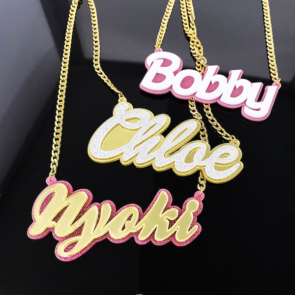 Nameplate Necklace - Etsy