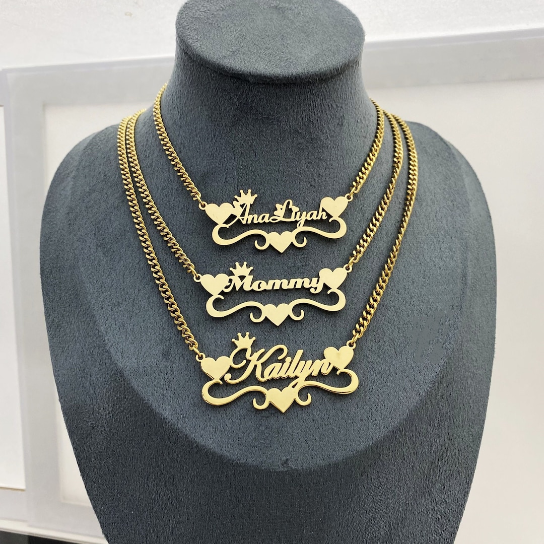 New Nameplate Necklace, Custom Name Necklace, Personalized Necklace ...