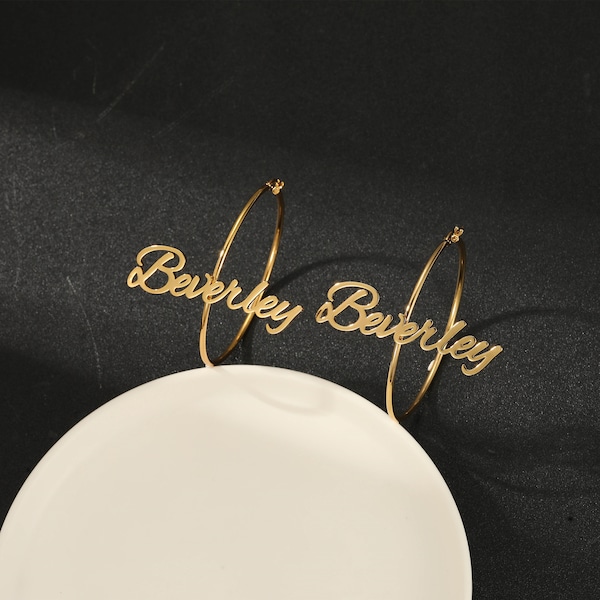 Custom Name Earrings - Etsy