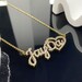 Script Diamond Name Necklace: Personalized Bling Nameplate With Heart ...