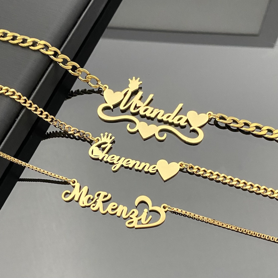 Personalized Nameplate Necklace, Custom Necklace, 14K Gold Filled Name ...