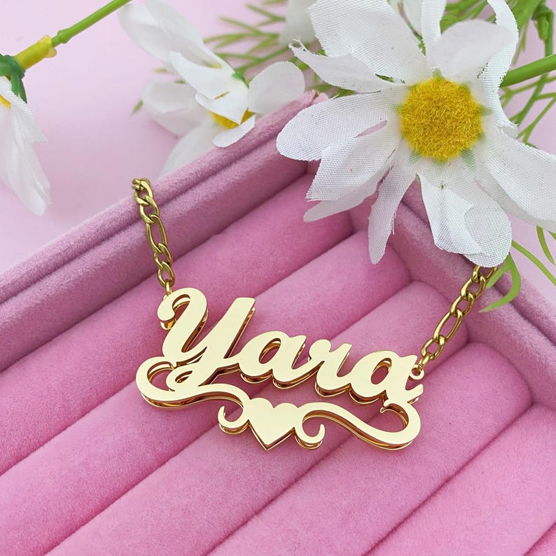 Custom Twist Hoop Earrings & Double Name Necklace Set, Personalized ...
