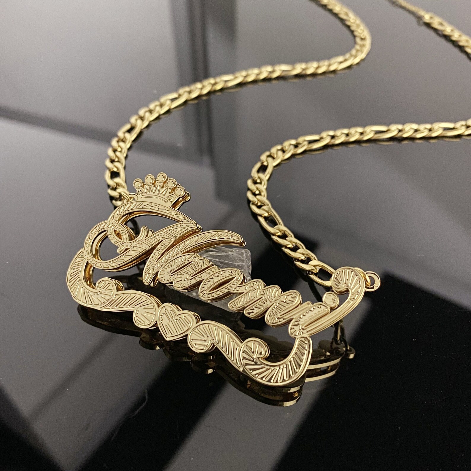 Custom Double Plated Name Necklace: 14K Gold Filled Personalized ...