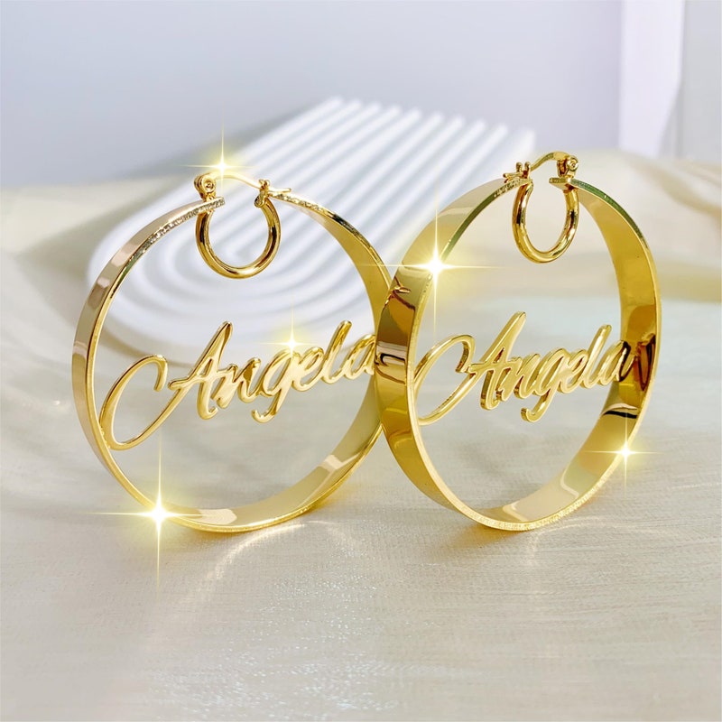 Monogrammed Earring - Etsy