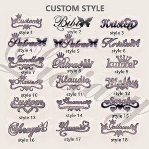 Script Diamond Name Necklace: Dainty Bling Nameplate, Personalized ...