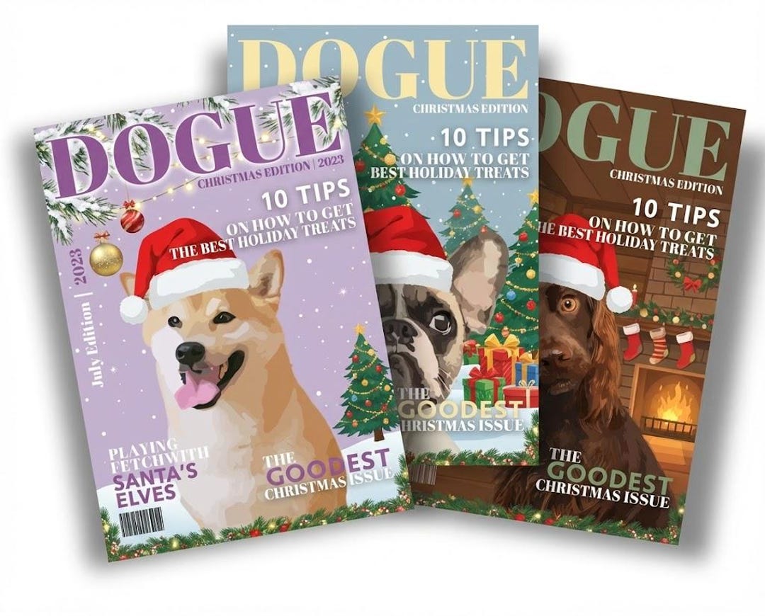 Custom Pet Magazine Cover Personalized Dog & Cat Art Custom Pet ...
