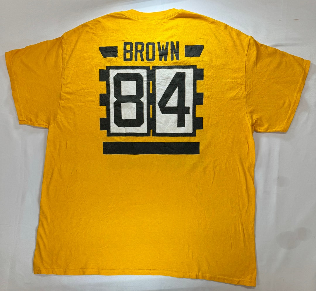 Vintage Pittsburg Steelers Antonio Brown Jersey Shirt NFL Yellow Size ...