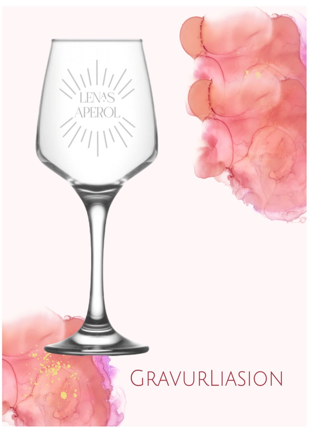 Aperol Spritz Glass, Engraved, Personalized, Aperol Glass With Name ...