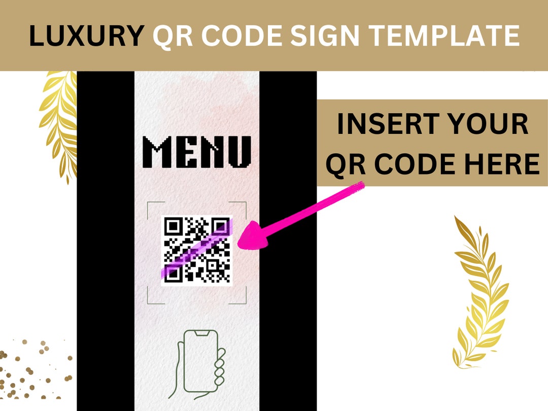 Editable QR Code Sign Template Editable Canva Template Sign - Etsy UK