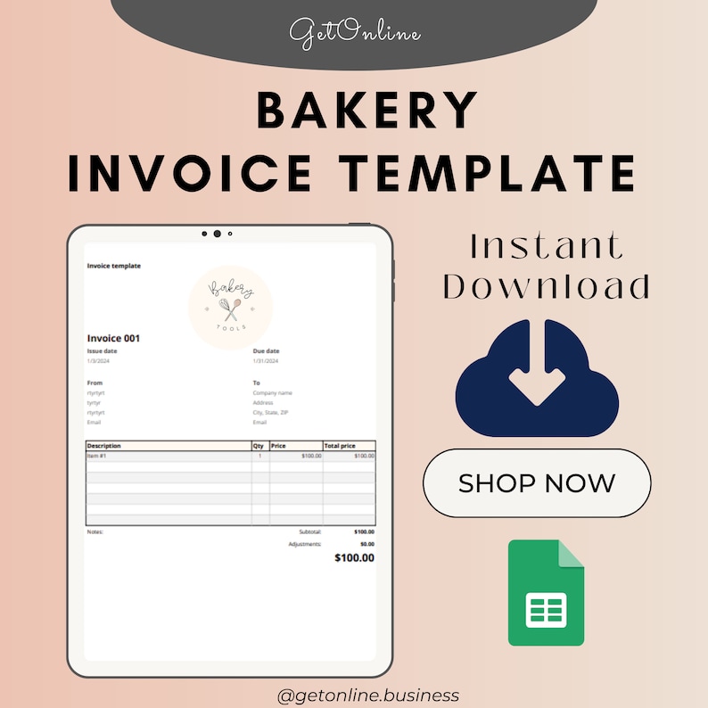 Custom Bakery Invoice Template - Simplify Your Finances With This ...