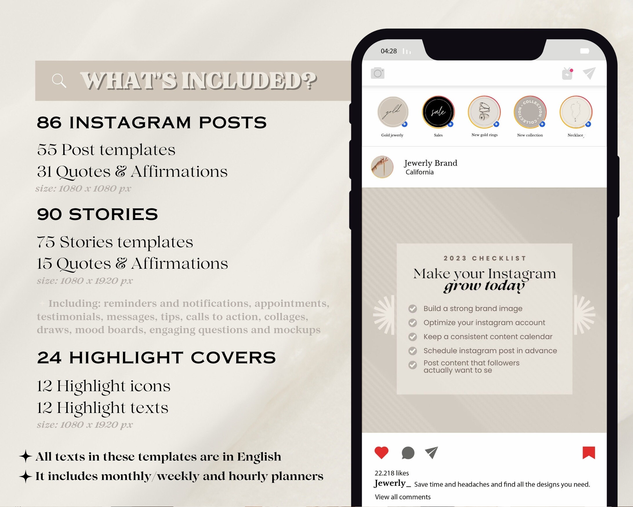 200 Jewelry Instagram Templates Jewelry Designer Template Jewelry ...