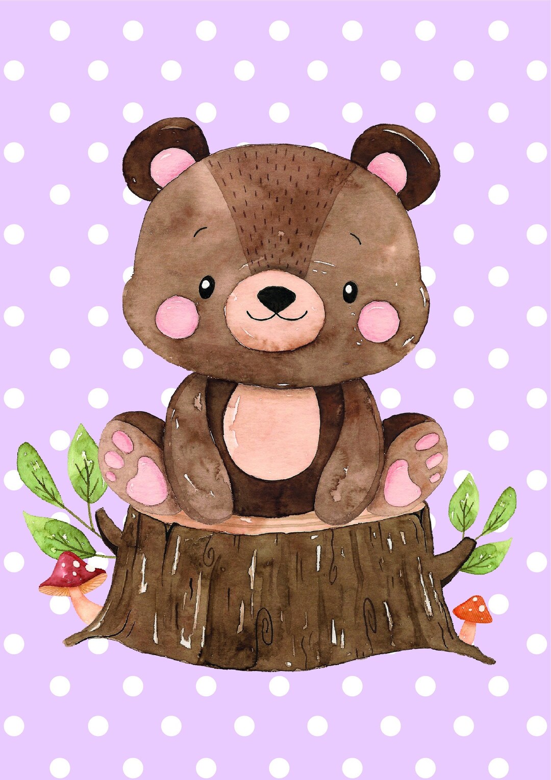 Printable Cute Woodland Creatures Hand Painted Watercolor - Etsy