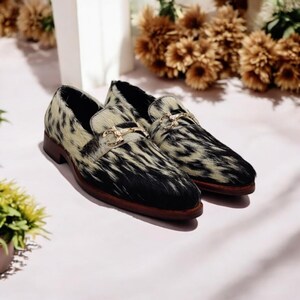 Luxury Handmade Leather Double Sole Shoes, Goat Hair on , Custom ...