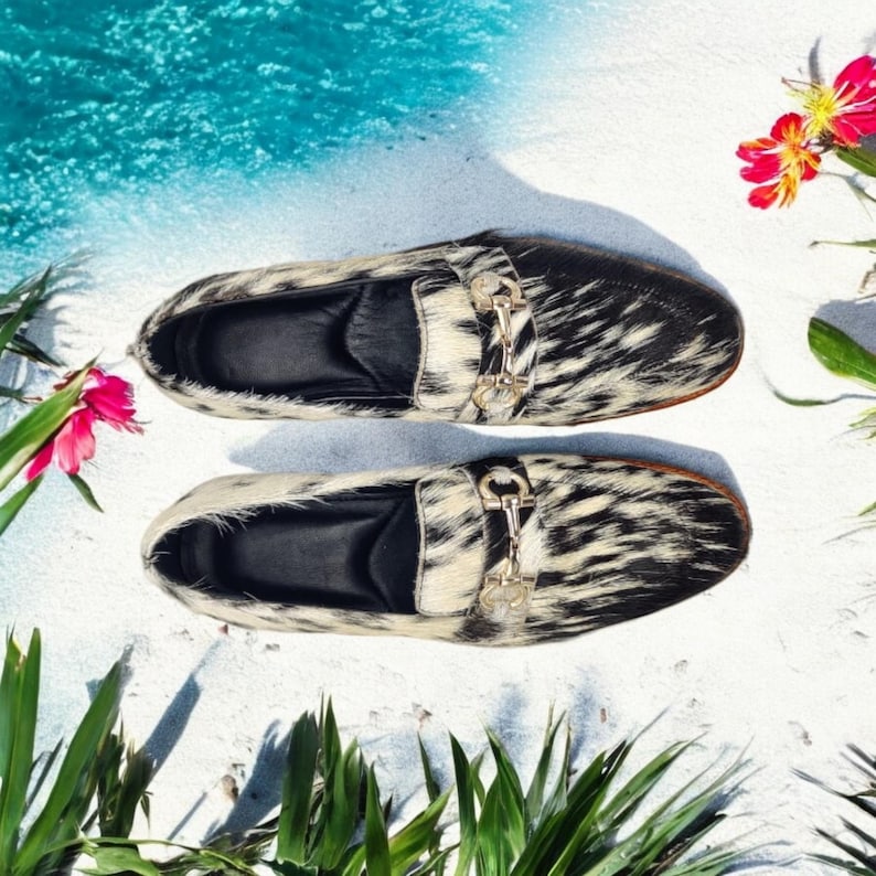 Luxury Handmade Leather Double Sole Shoes, Goat Hair on , Custom ...