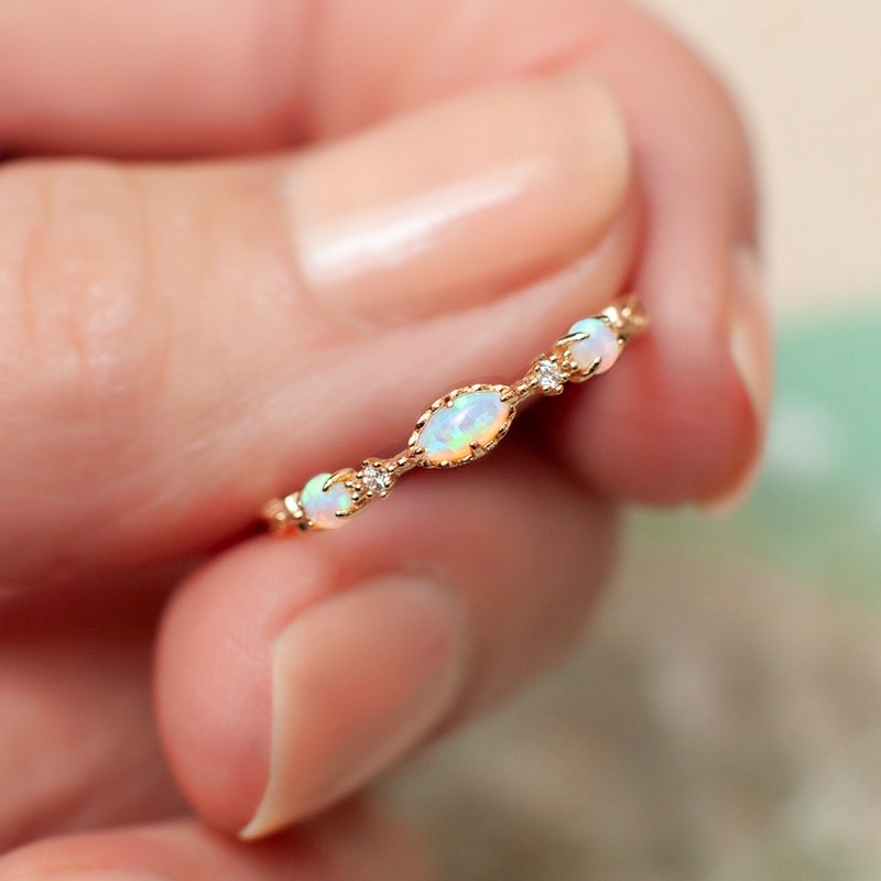 Opal Stacking Ring - Etsy