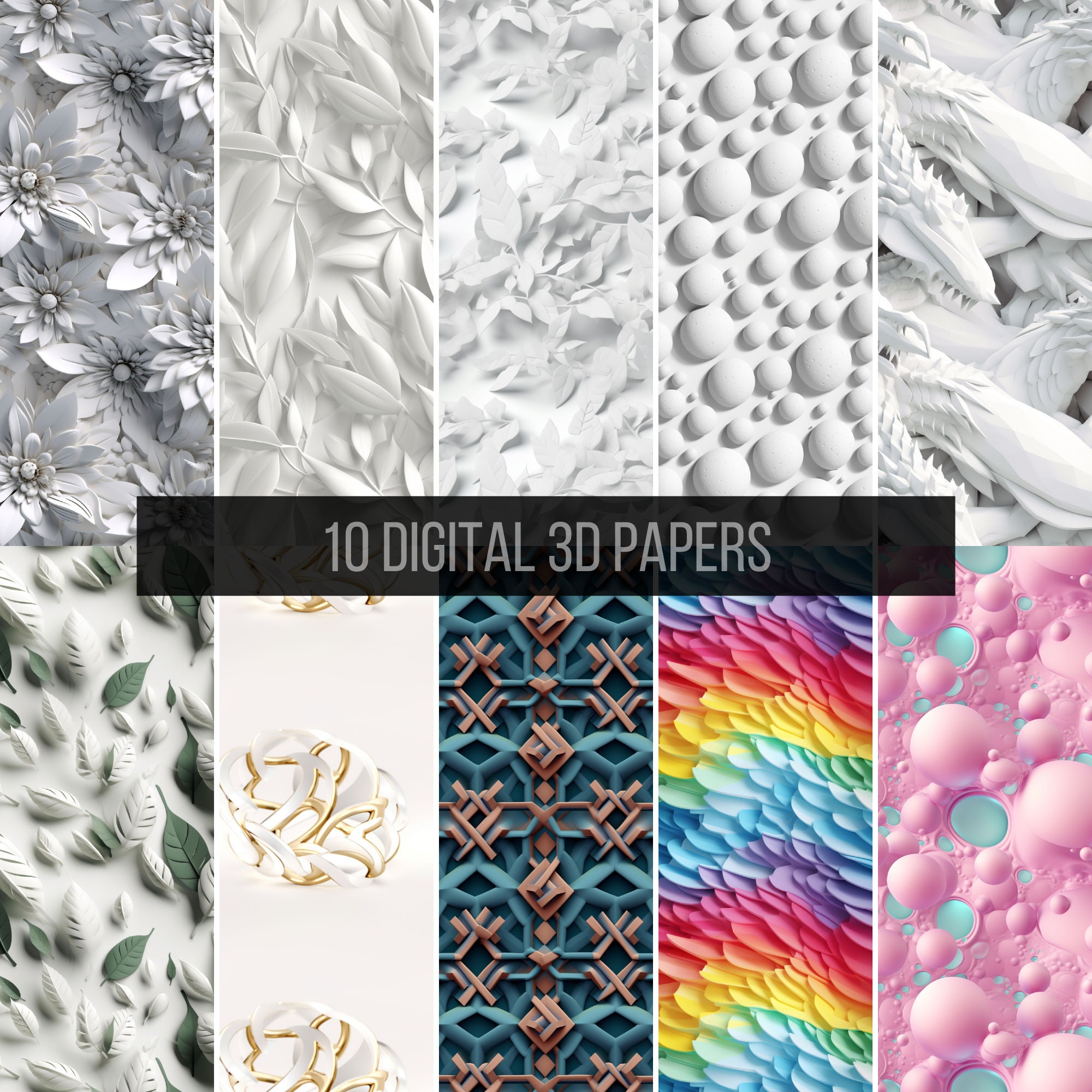 3D Digital Paper Gift Ideas Digital Paper Occasion Ideas Seamless ...