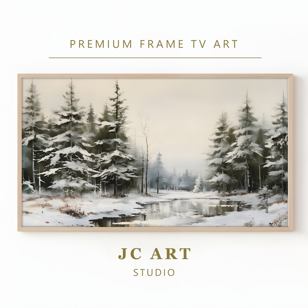 Samsung Frame Tv Art Christmas Vintage Tv Art Winter Frame Tv Art ...