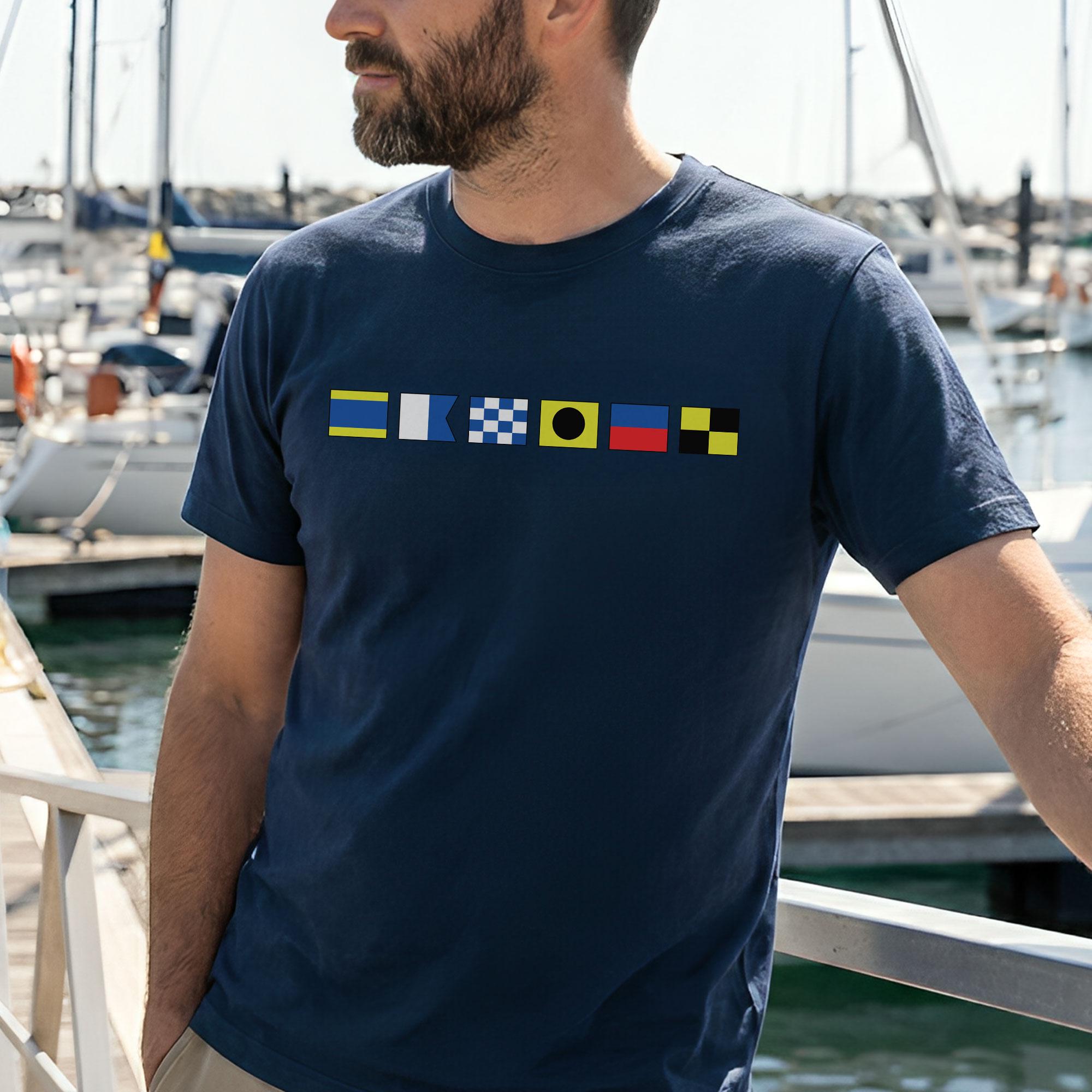 Personalized Name in Nautical Flags Shirt, Maritime Flag T-shirt ...