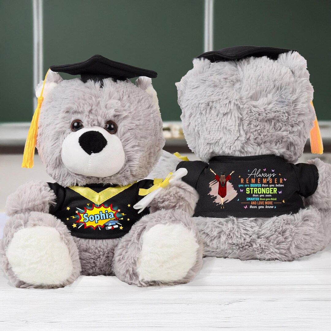 Personalized Graduation Teddy Bear Preschool Graduation Gift College ...